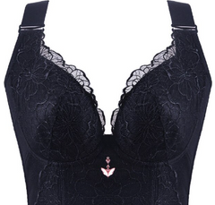 Lace Long Line Bras for Women Wire Free Padded Lingerie Sexy Plus Size ...